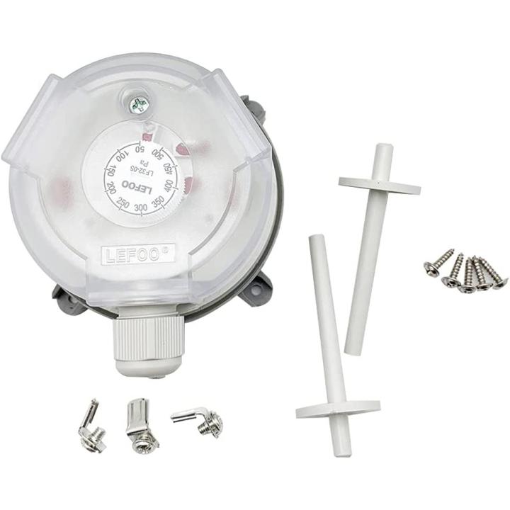 LEFOO LF32 Air Switch Gauge HVAC Adjustable Differential Pressure ...