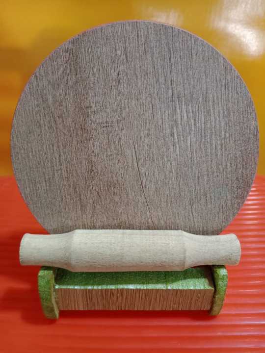 Baby Chakla Belna with Stand - Wooden Chakla Belan Round Chapati Wood ...