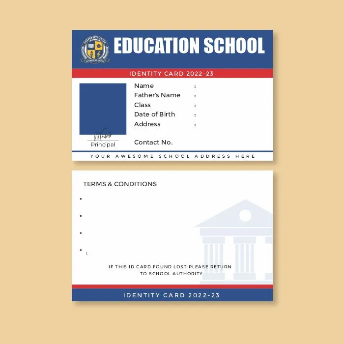 Student ID Card, Student Card, Editable School ID, Homeschool Teacher ...