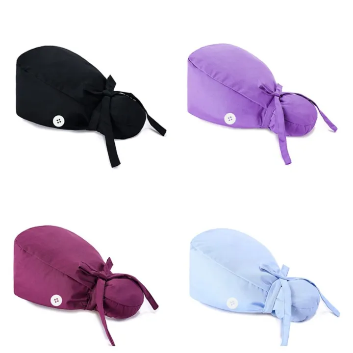 Adjustable Surgical Scrub Caps Working Cap Ponytail Holder Bouffant ...
