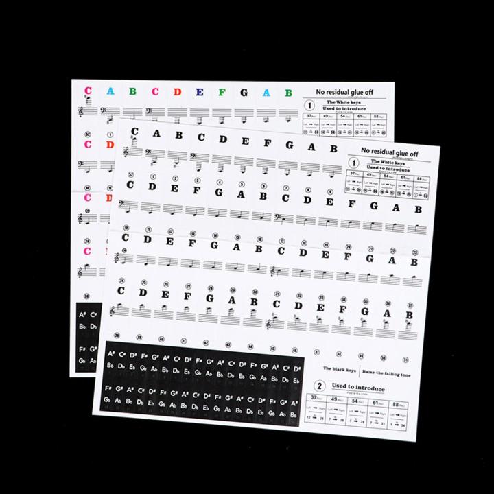 1 Pcs Transparent Piano Keyboard Sticker 54/61 Key Electronic Keyboard ...