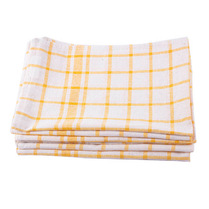 CHECK DUSTER NEW COTTON 58 X 38 YELLOW AND WHITE CHECK | Daraz.pk