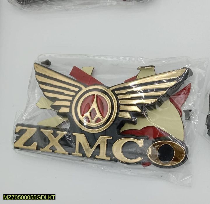 "Zxmco CD70 Fuel Tank Monogram Set (2 Pcs) | Chrome Side Emblem Badge ...