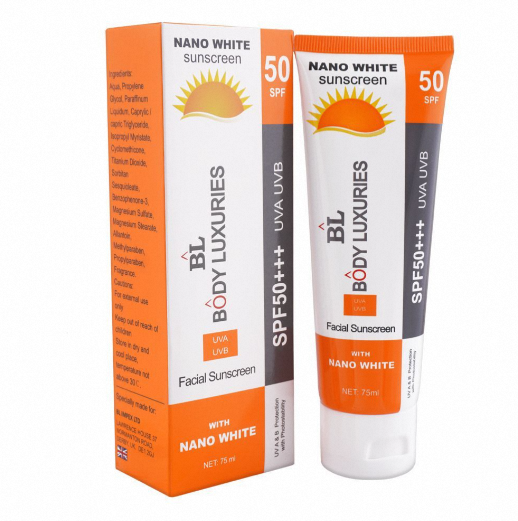 Body Luxuries Nano White Facial Sunscreen SPF 50+ PA++++ | 75ml | Ultra ...