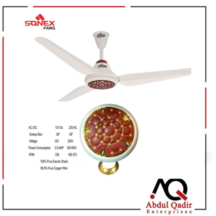 Sonex Fan AcDc 50watt Ceiling Fan Remote Control - 56 inches energy ...