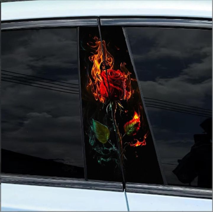 2pcs/1set Car B Pillar Sticker Decal Upgraded Vinyl Car Decals Body ...