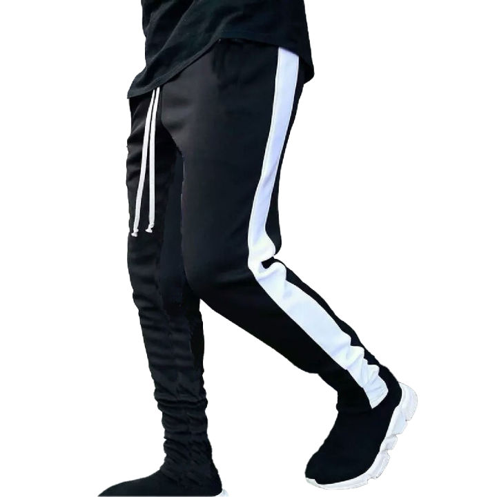 Terry Cotton Joggers Trouser With Contrast Panelling - Stay Stylish And ...