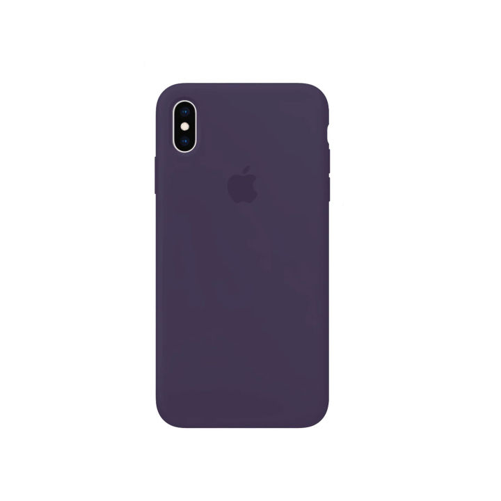 iPhone X/XS Case - Official Soft Silky Silicone Back Cover (Purple ...