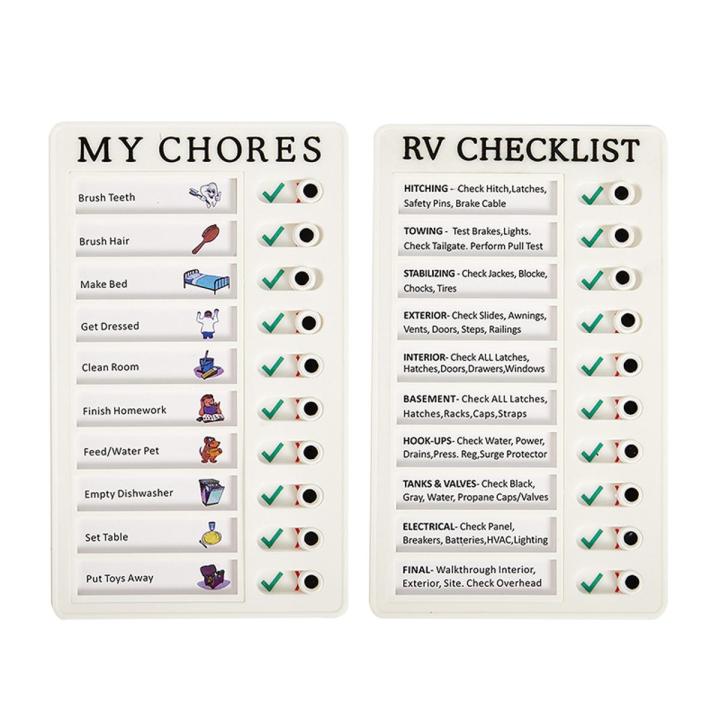 RV Memo Portable RV Checklist Note Plastic Board For Home RV Equipment ...