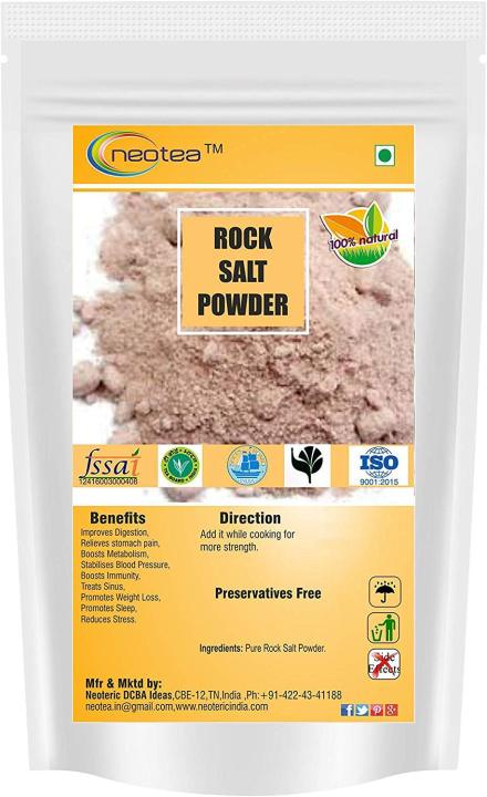 Neotea Rock Salt Powder, Lahori Namak / Namak / Saindhava / Uppu, 500G ...