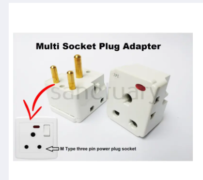 15AMP Multi Plug Adapter for Power Plug | M Type Power Plug Multi Plug ...