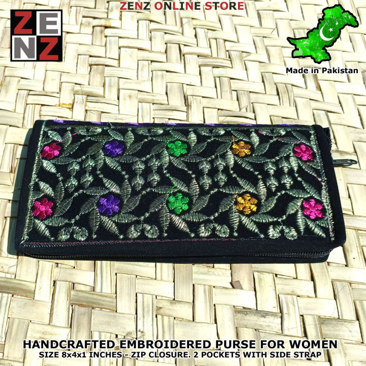 ZENZ Clutch Purse Size 8x4x1 Inches Pakistani Tradititional Sindhi ...