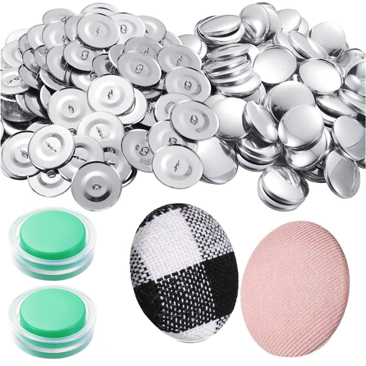100 Sets Cover Buttons Kit with Tools Size Buttons to Cover Self Cover ...