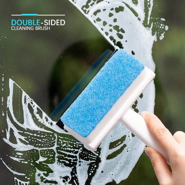 Double-Sided Glass Cleaning Brush For Scraping Window Cleaner Screen ...