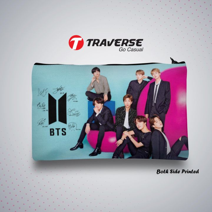 BTS Pencil / Pen Pouch (Digitally printed on Cloth) | Daraz.pk