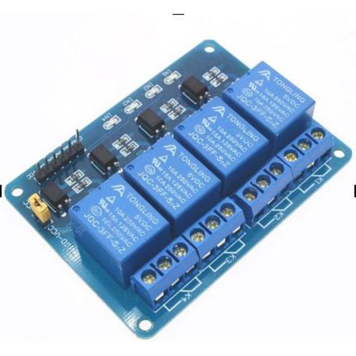 4 channel 5V Relay module 10A 250V AC for Arduino | Daraz.pk