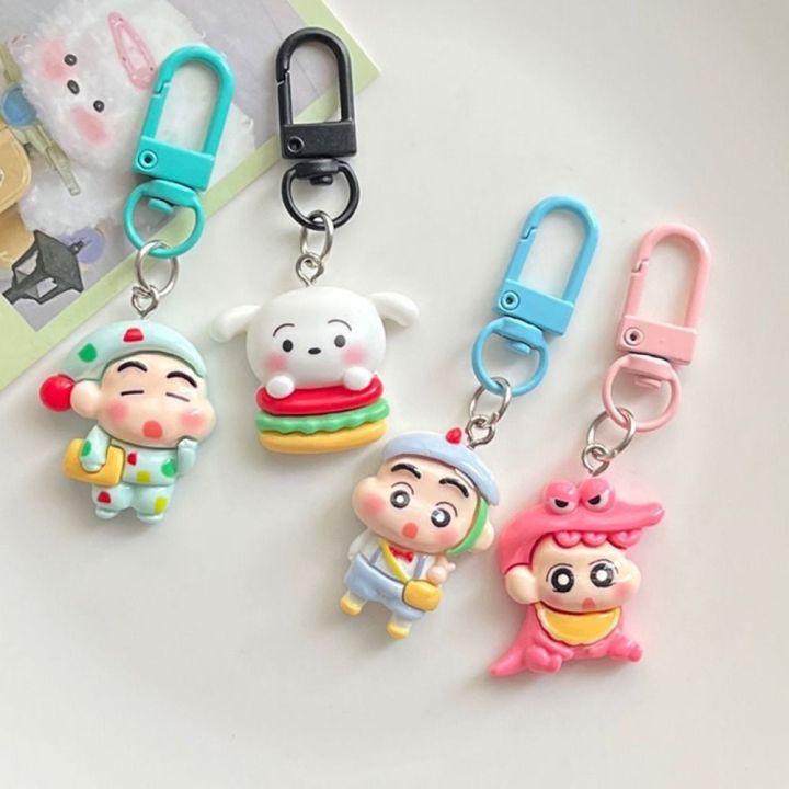 Cute Japanese Crayon Shin-chan Keychain Resin Pendant Himawari Backpack ...