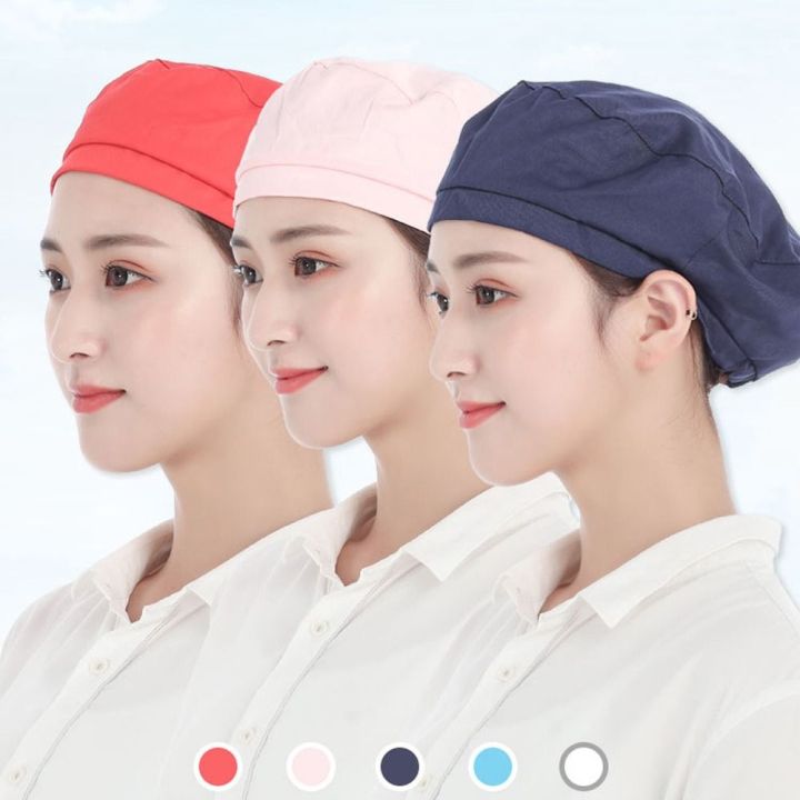 Chic Cloth Work Hat Work Wear Breathable Chef Hat Smoke-proof Dust Hair ...