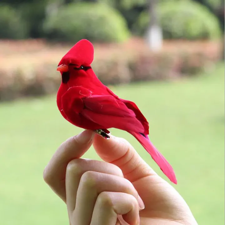 Creative Foam Feather Artificial Parrots Imitation Bird Model Garden ...