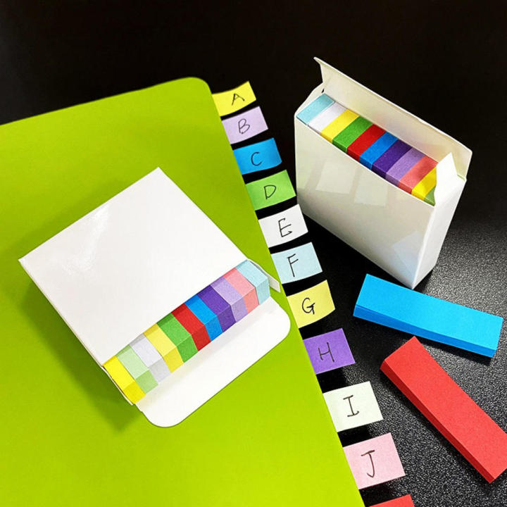 Double Adhesive Paper Self-Stick Notes Color Sorting Writing Sticky ...