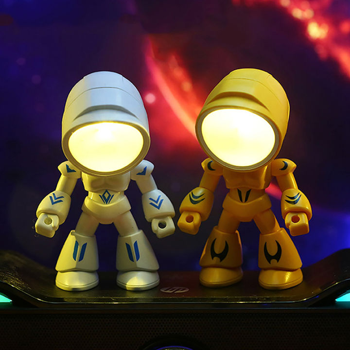 Mini Night Light LED Cartoon Cute Hero Police Desk Lamp AAA Battery ...