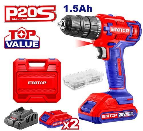 INDUSTRIAL Lithium-ion cordless drill | 20V | BY EMTOP | ECDL620012 ...