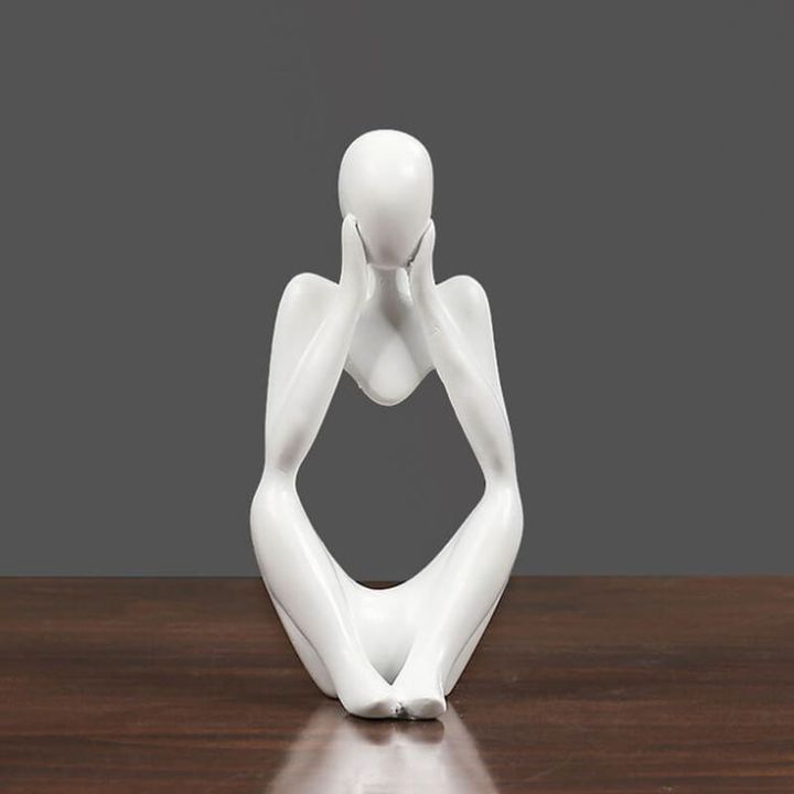 Nordic Abstract thinker statue, minimalist design home decor statue ...