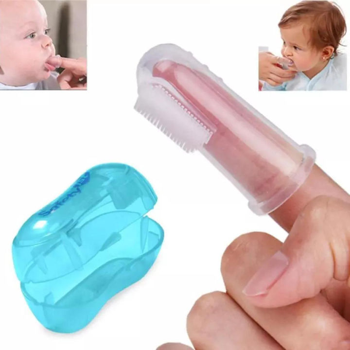 Rubber finger toothbrush for babies store