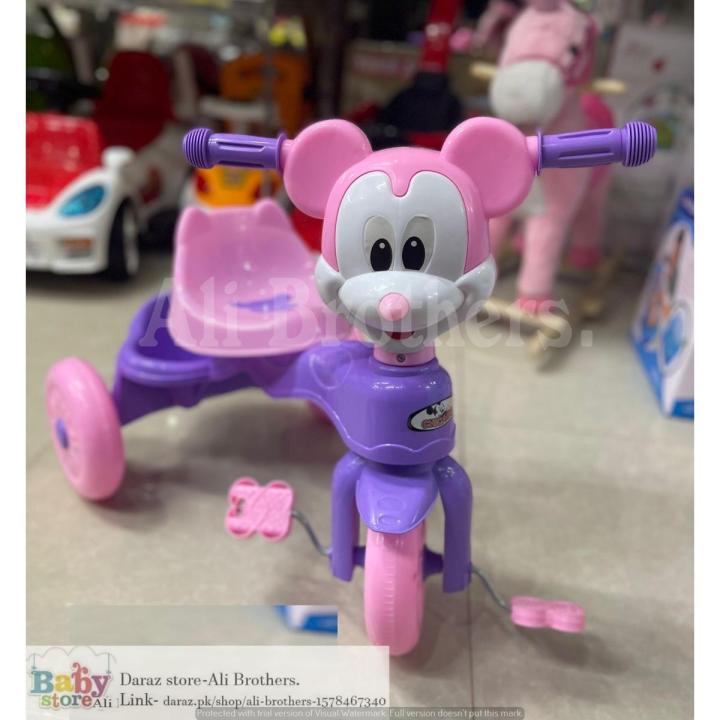 Mickey Mouse Kids Tricycle With Front Lights, Music , Back Basket ...