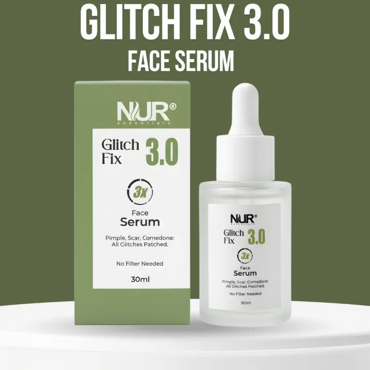 Nur Essentials Glitch Fix 3.0 Face Serum 30ml | Nur Face Serum | Nur ...