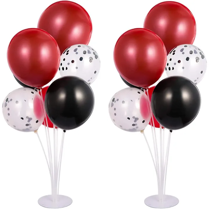 7 Tubes Balloons Holder Column Stand Balloon Stand Kit,Reusable Clear ...