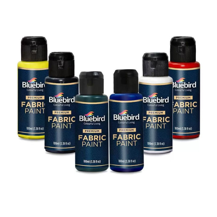 Bluebird Art Fabric Paints 100 ml – Set of 6 Primary Shades | bluebird ...