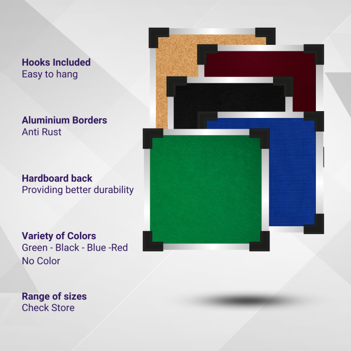 Premium Notice Soft Boards for schools and offices in Red, Blue, Black ...