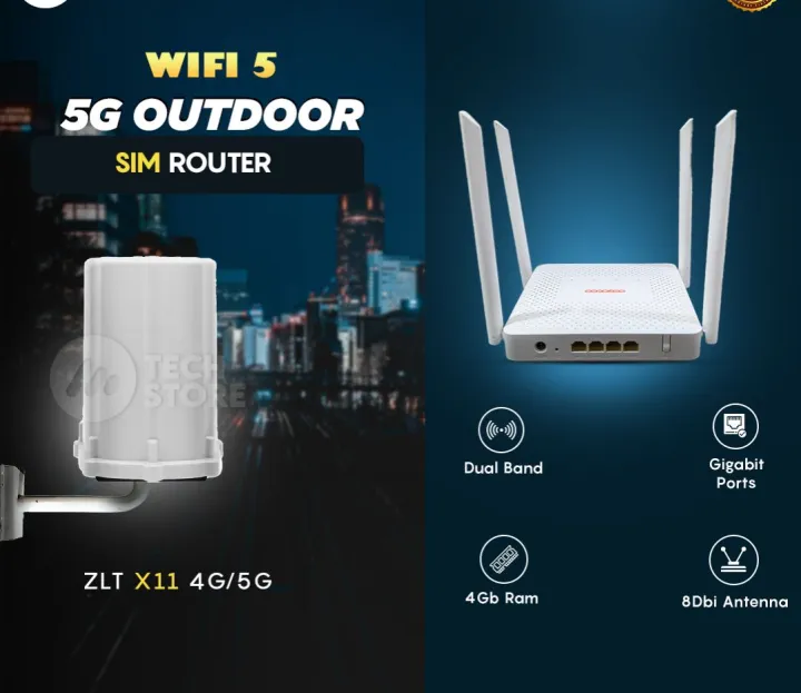 ZLT X11 4G/5G Outdoor Router | Weatherproof 5G Router || Best for low ...