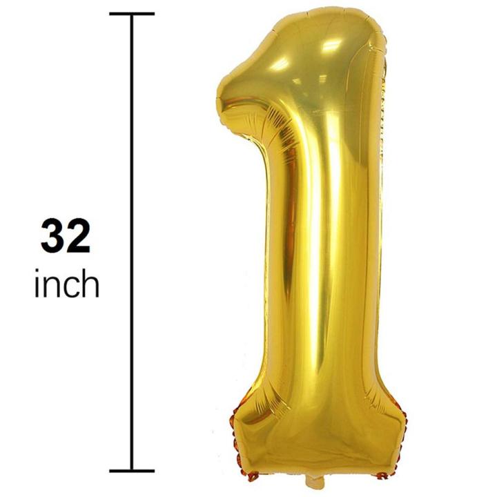 32 inch Foil Numbers Jumbo Balloons Foil Digit Birthday Balloon (32 ...