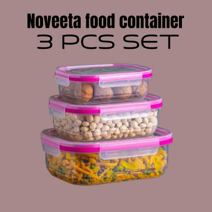 Tropical Noveeta Food Storage Box – 3 Pcs Set | BPA-Free, Airtight ...