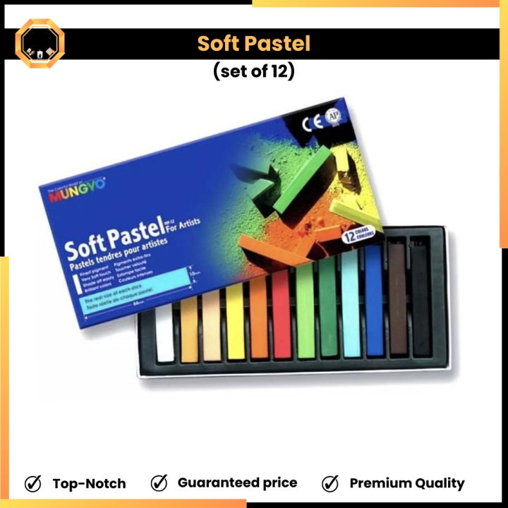 Soft Pastel Set of 12 Colors | Professional-Grade Chalk Pastels for ...