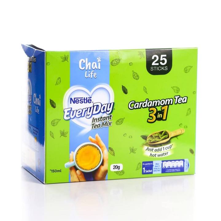 EVERYDAY INSTANT TEA MIX CARDAMOM TEA 3IN1 – 25 STICKS | Daraz.pk