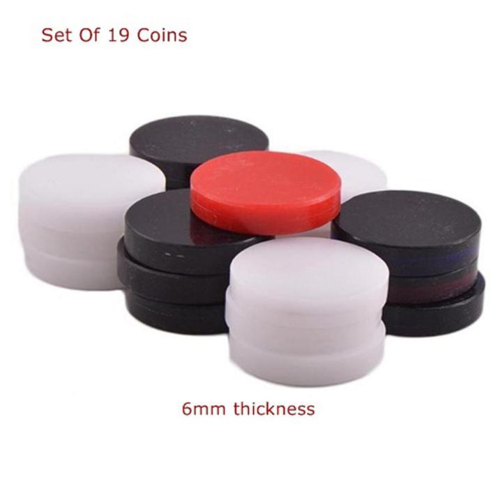 Kids Carrom Board Pieces - Coins - Goti - Set of 19 Pieces of Plastic ...