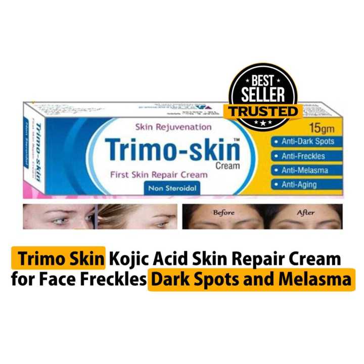 Trimo Skin Kojic Acid Skin Repair Cream for Face Freckles Dark Spots ...