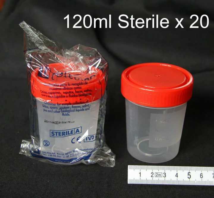 Urine Collection Container Sterile Sample Specimen Bottle Cup 120 ML ...
