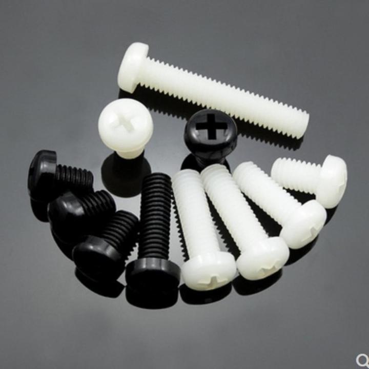 20-100pcs nylon screw M2 m2.5 m3 m4 m5 m6 m8 white or black Nylon ...
