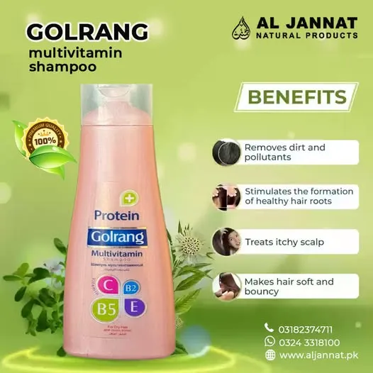 Golrang Multivitamin Shampoo + Protein For Hair Growth Dry Hair Irani ...