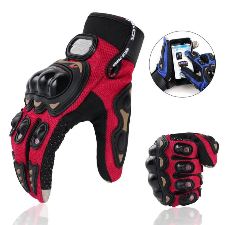 Pro Biker Gloves MCS-01C Mobile Friendly Red Size XXL | Daraz.pk