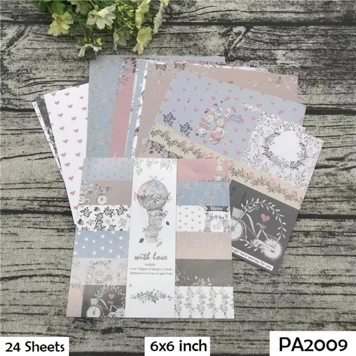 Bello Craft 6x6 inch 24 Sheets Pattern paper / Craft Papers / Designer ...