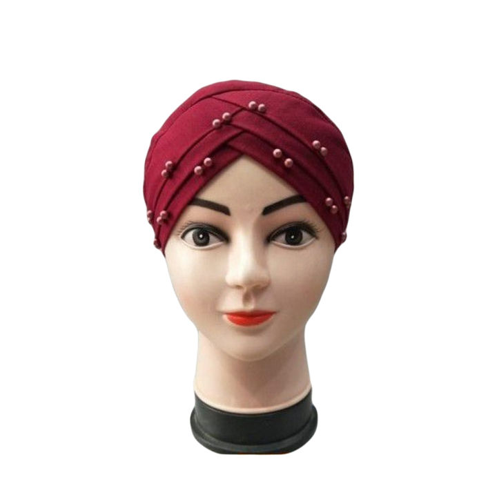 3D Pearled Half Head Cap | Daraz.pk