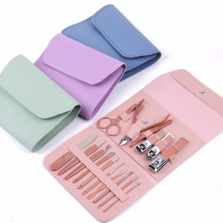 Salon Style Nail Set – 18 Professional Tools in Pouch | Daraz.pk