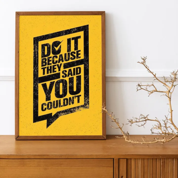 Motivational Quotation Wall Frames, Quotation for Office Wall Décor ...