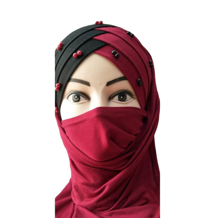 2 Color Combination Pearl Ready To Wear With Nakab | Daraz.pk