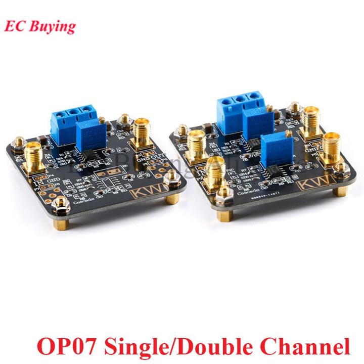 OP07 Module Single Double Channel Operational Amplifier Board Low Deviation Voltage Amplifier ...
